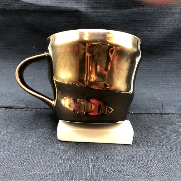 Starbucks | Kitchen | Starbucks 2 Oz Mug Shiny Metallic Bronze Swirls ...